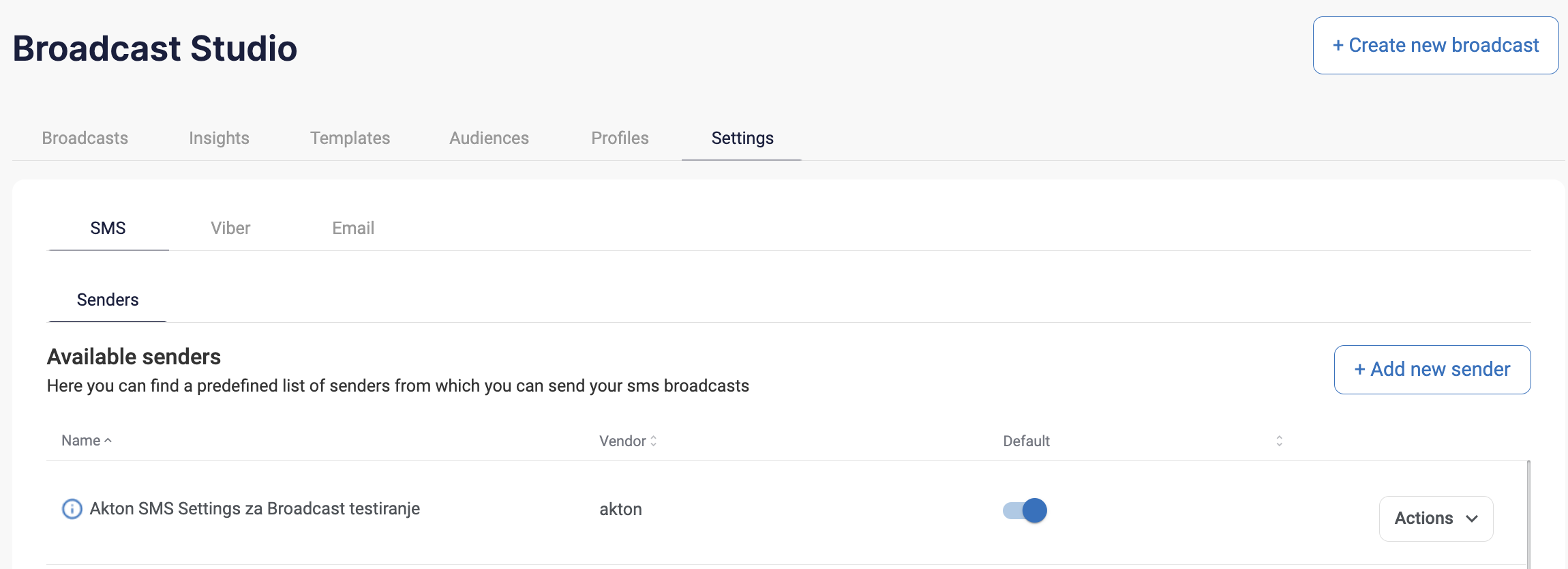 Broadcast settings – Solver Hubs
